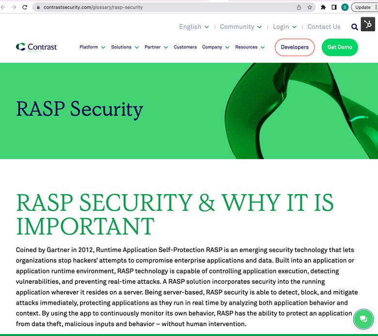 RASP | What Is Runtime Application Self-Protection (RASP)? | Contrast Security