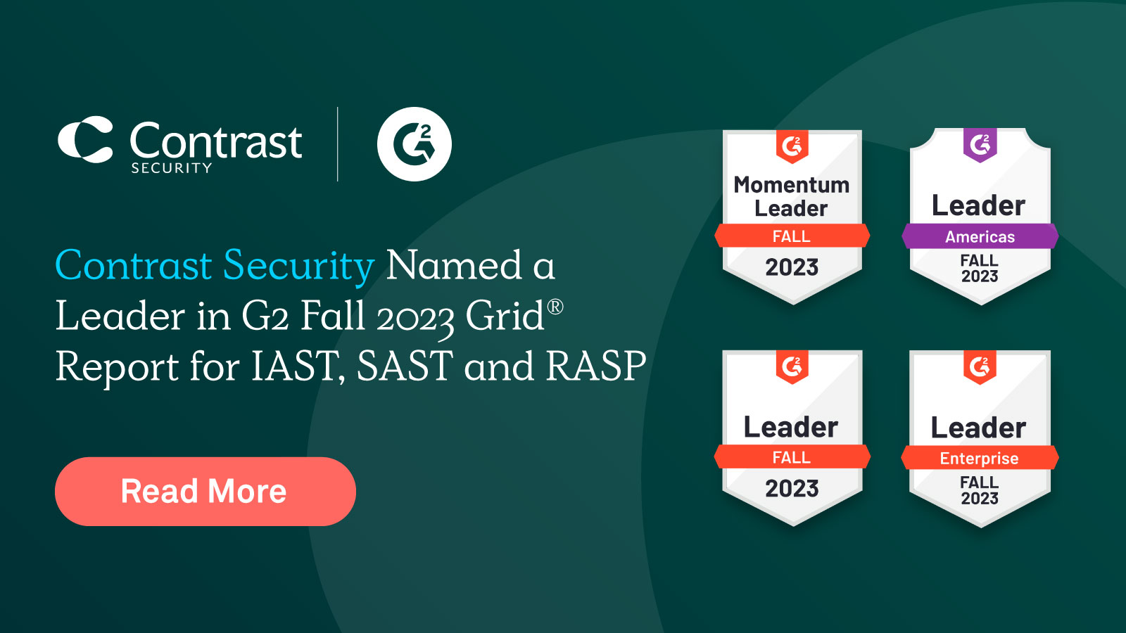 Contrast Security Named a Leader in G2 Fall 2023 Grid® Report for IAST, SAST and RASP